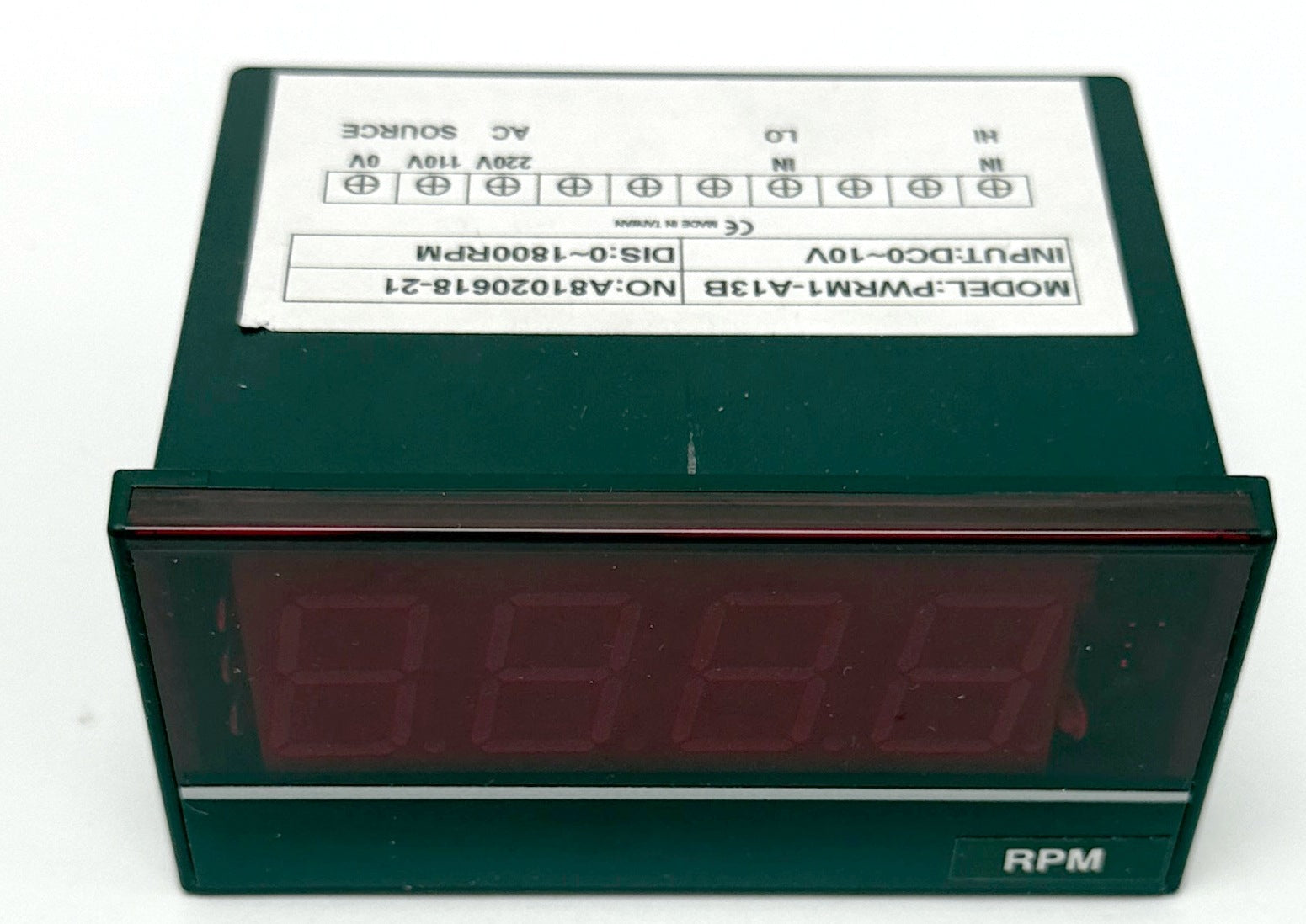 RPM GAUGE: PWR PWRM1-A13B , 0 - 1800 RPM display panel meter – Supertec ...
